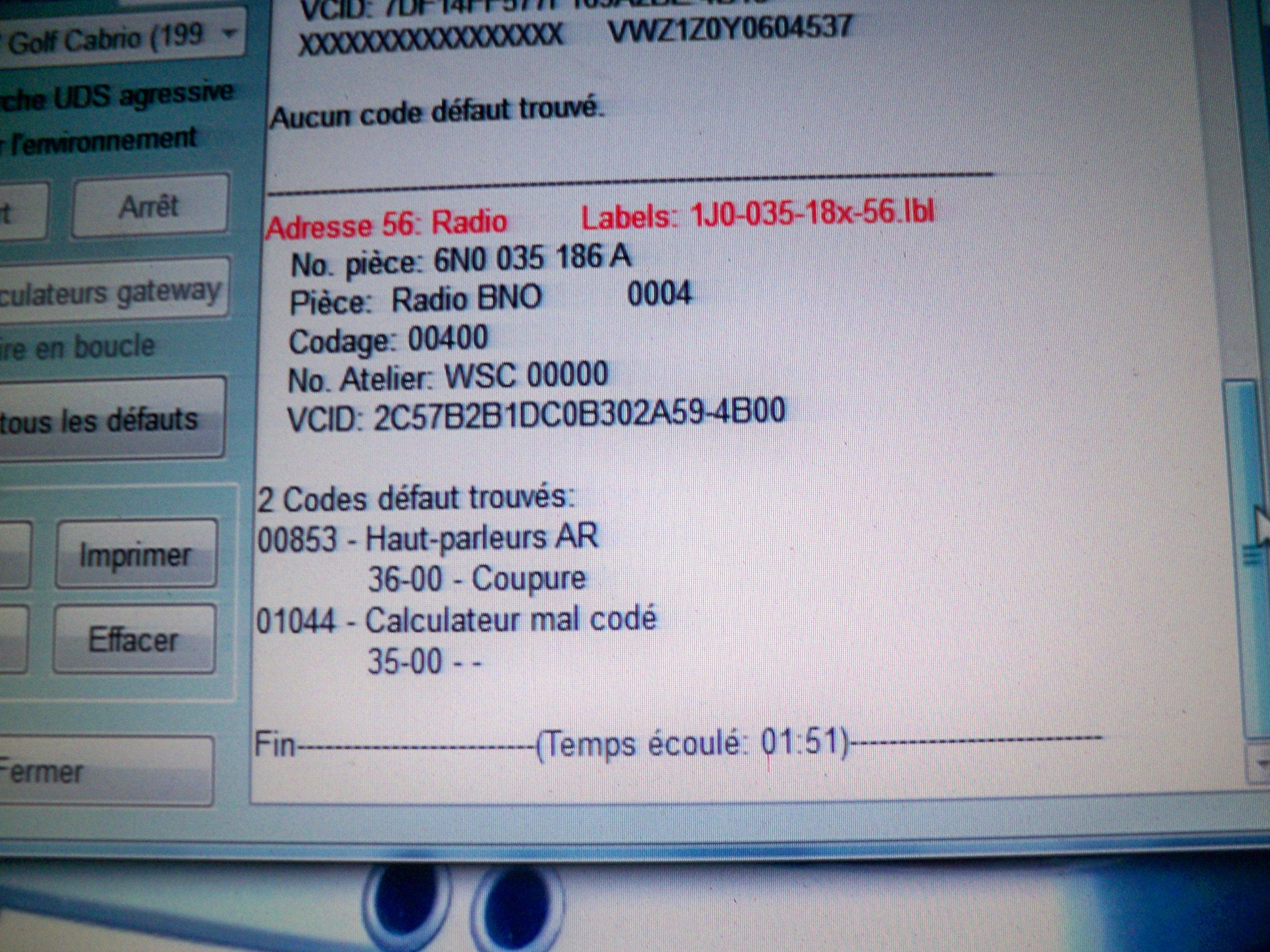 01044 calculateur mal codé : VAG-Com & VDS-Pro - Forum Volkswagen Golf IV