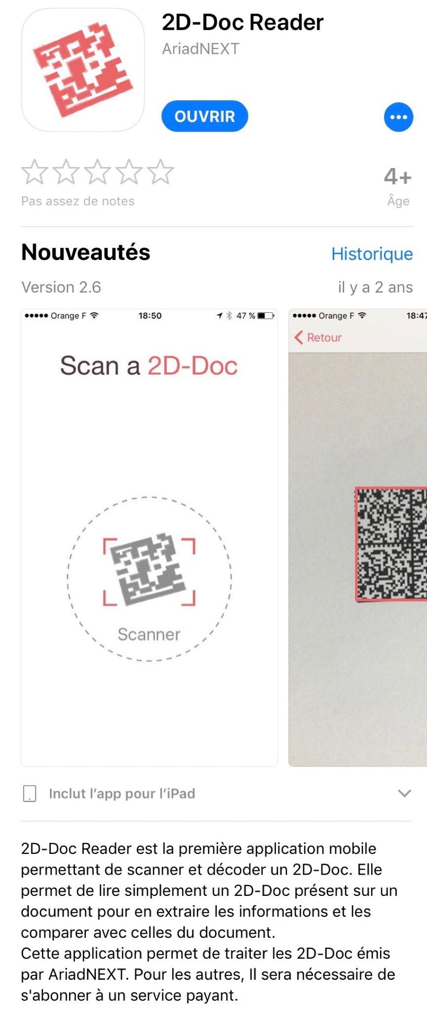 2D-Doc Reader (lecteur de QR Code) : Problèmes Administratifs - Forum Volkswagen Golf IV