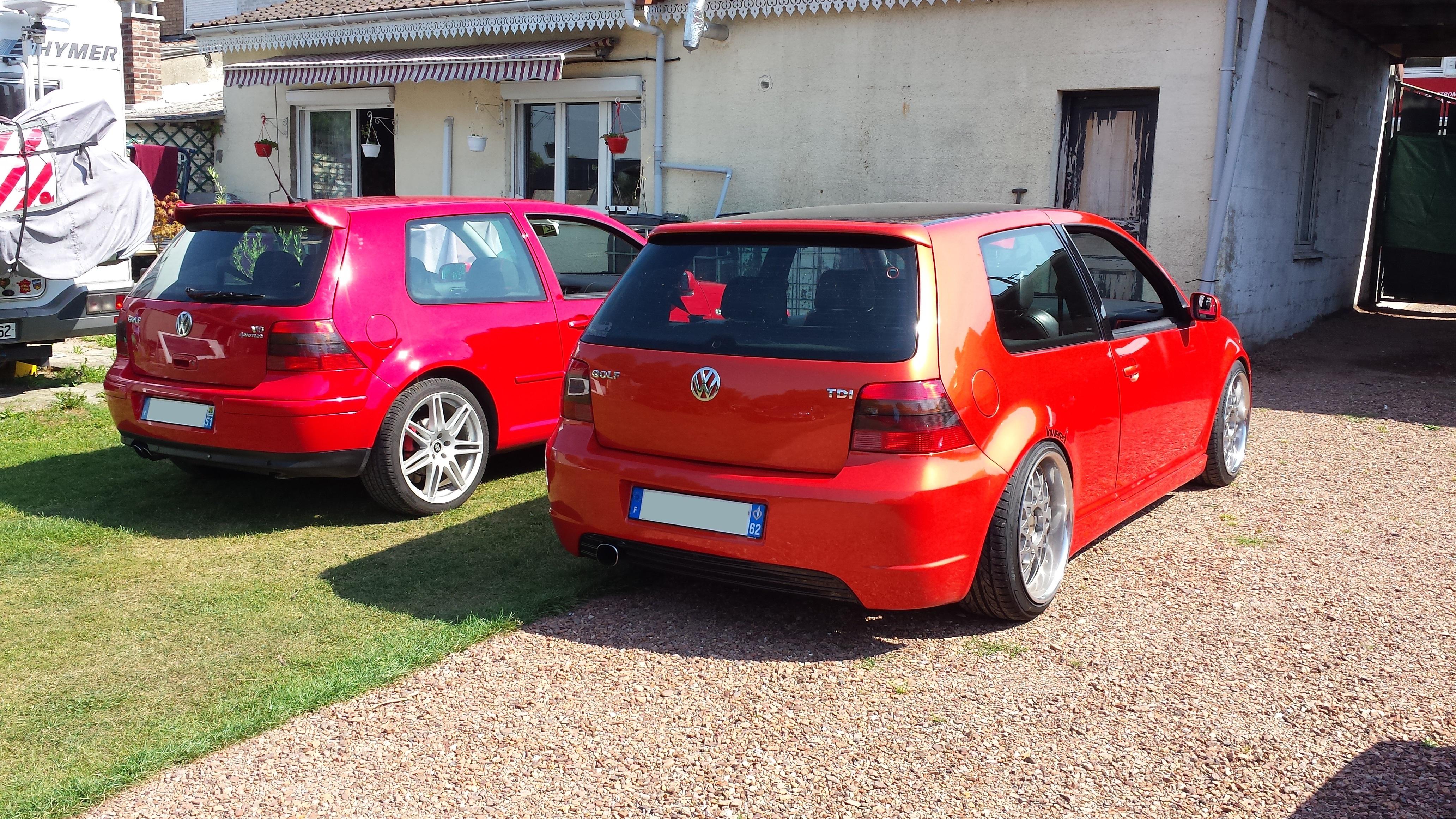 [VW Golf IV] red V6 stance : Garage des Golf IV 2.0 - 2.3 - V5 - V6 ...